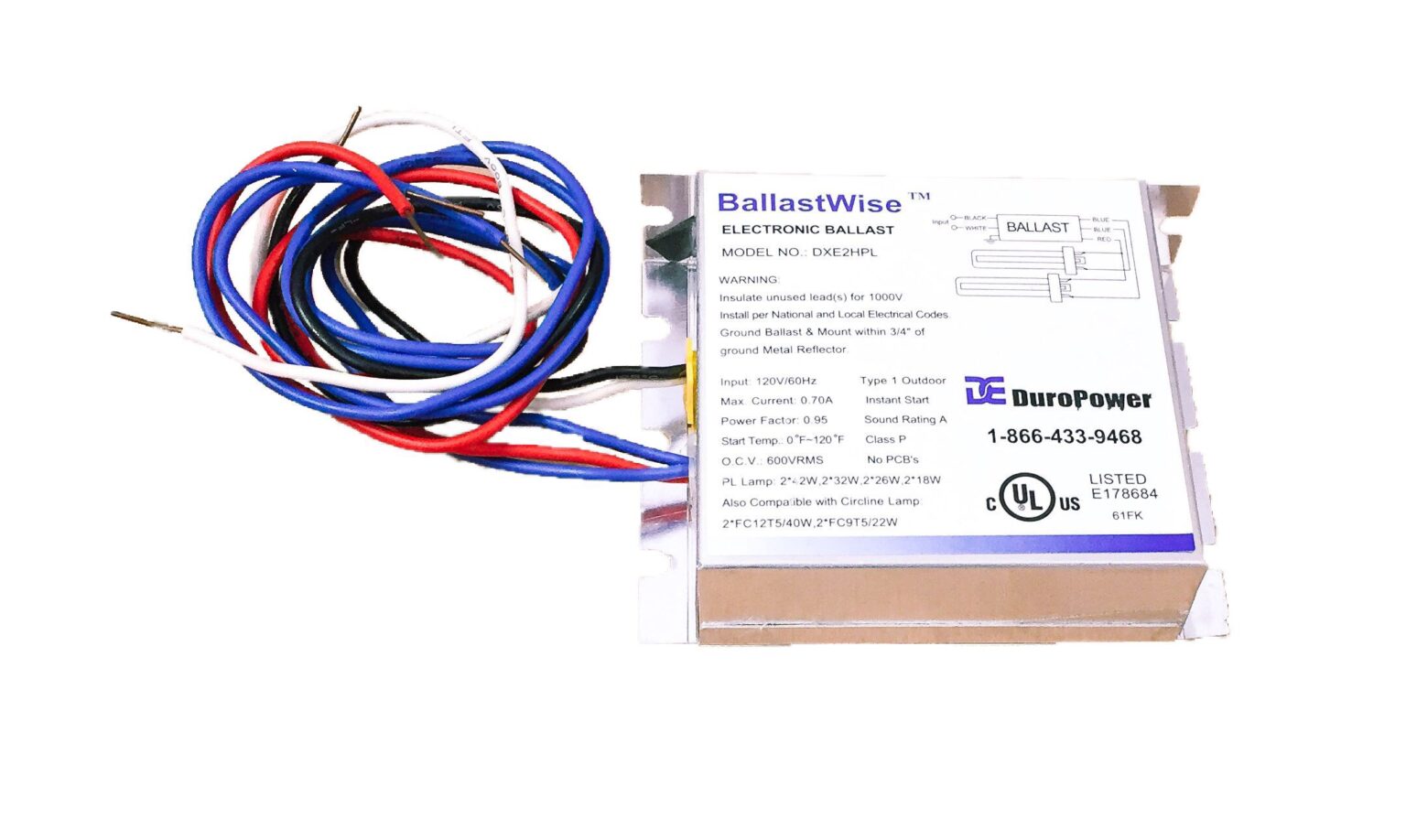 BallastWise DXE2HPL Commercial grade Ballast Operate Twin of F42/32 ...